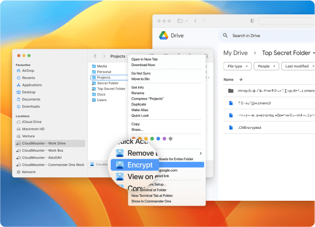 Map Google Drive as network drive — CloudMounter