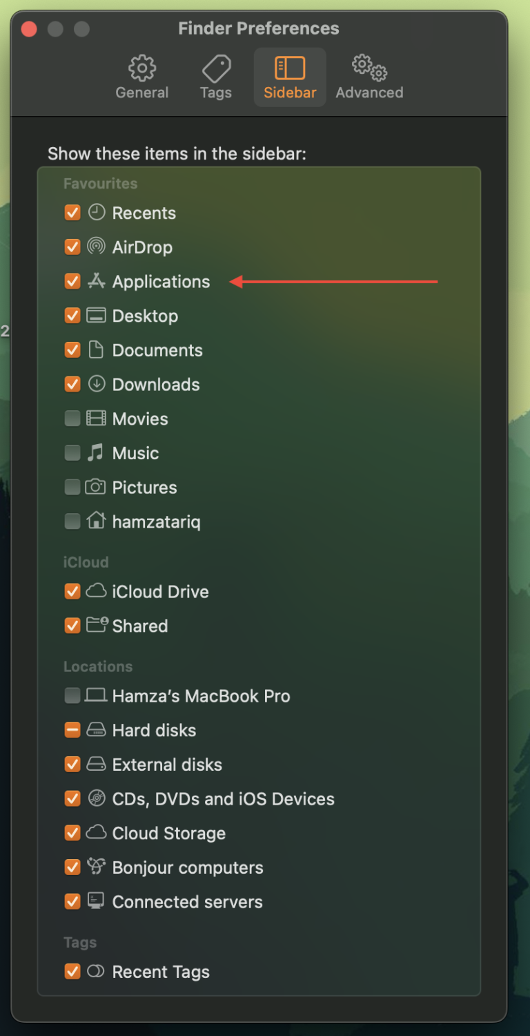 Where is the Applications folder on a Mac?