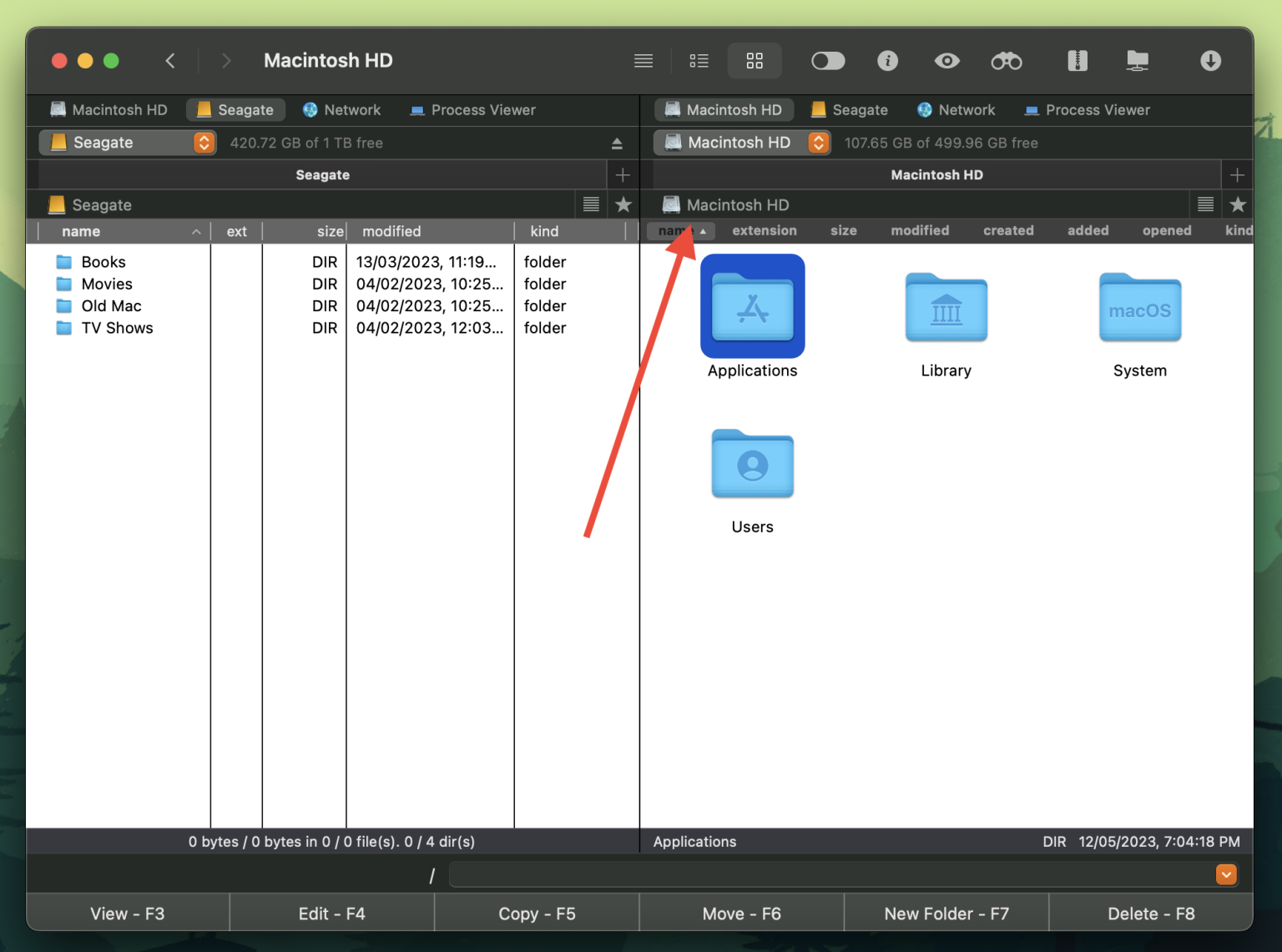 Where is the Applications folder on a Mac?