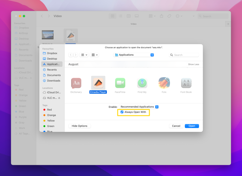 How to change default video player on Mac | Elmedia Player