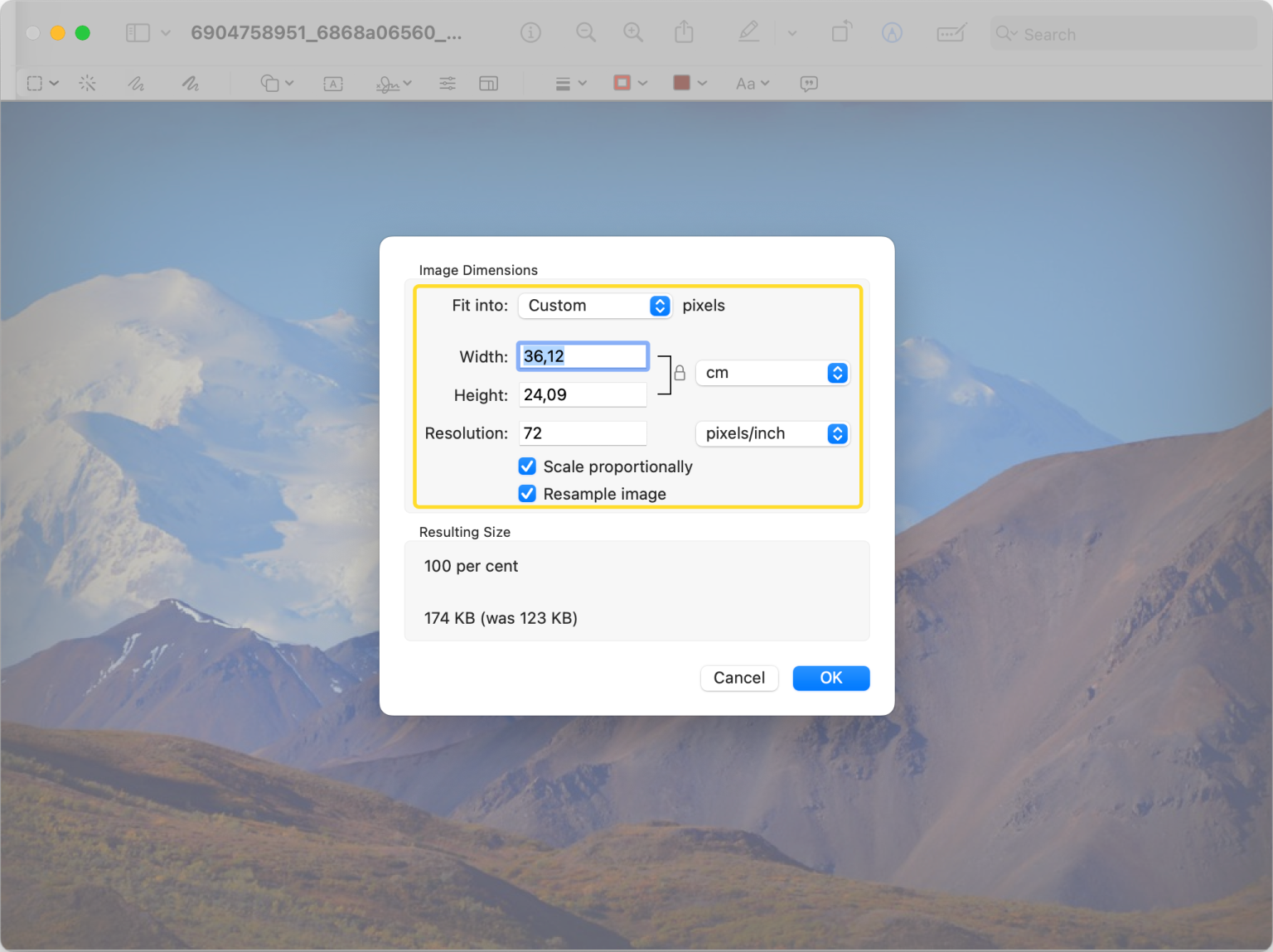 How to make a file smaller on Mac