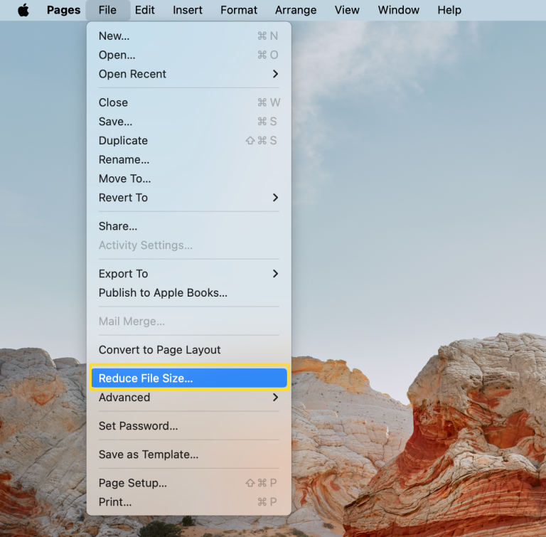 How to make a file smaller on Mac