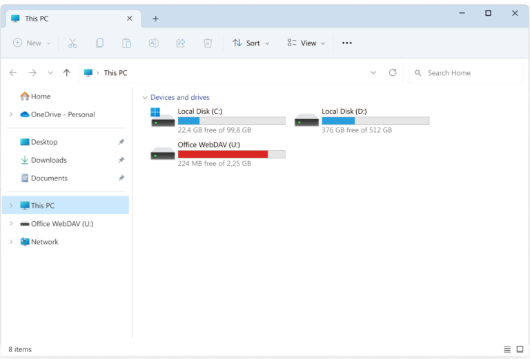 WebDAV to Dropbox: How to access a remote server by URL address